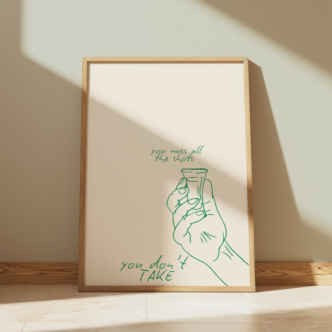 Hand Written Missed Shot Alcohol Poster, Bar Cart Wall Art, Gift for ...