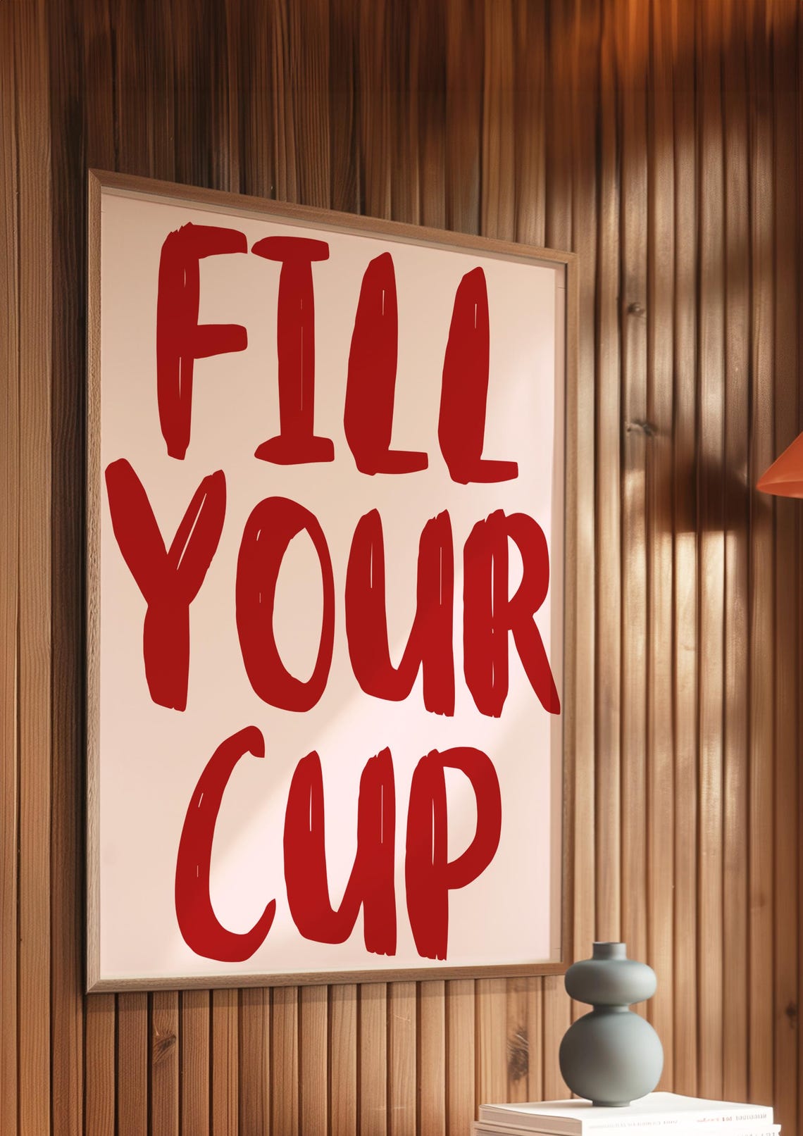 Self Care Fill Your Cup Typography Wall Art, Motivational Poster ...