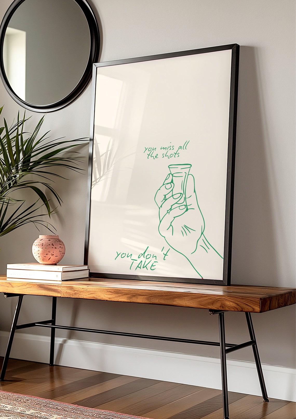 Hand Written Missed Shot Alcohol Poster, Bar Cart Wall Art, Gift for ...