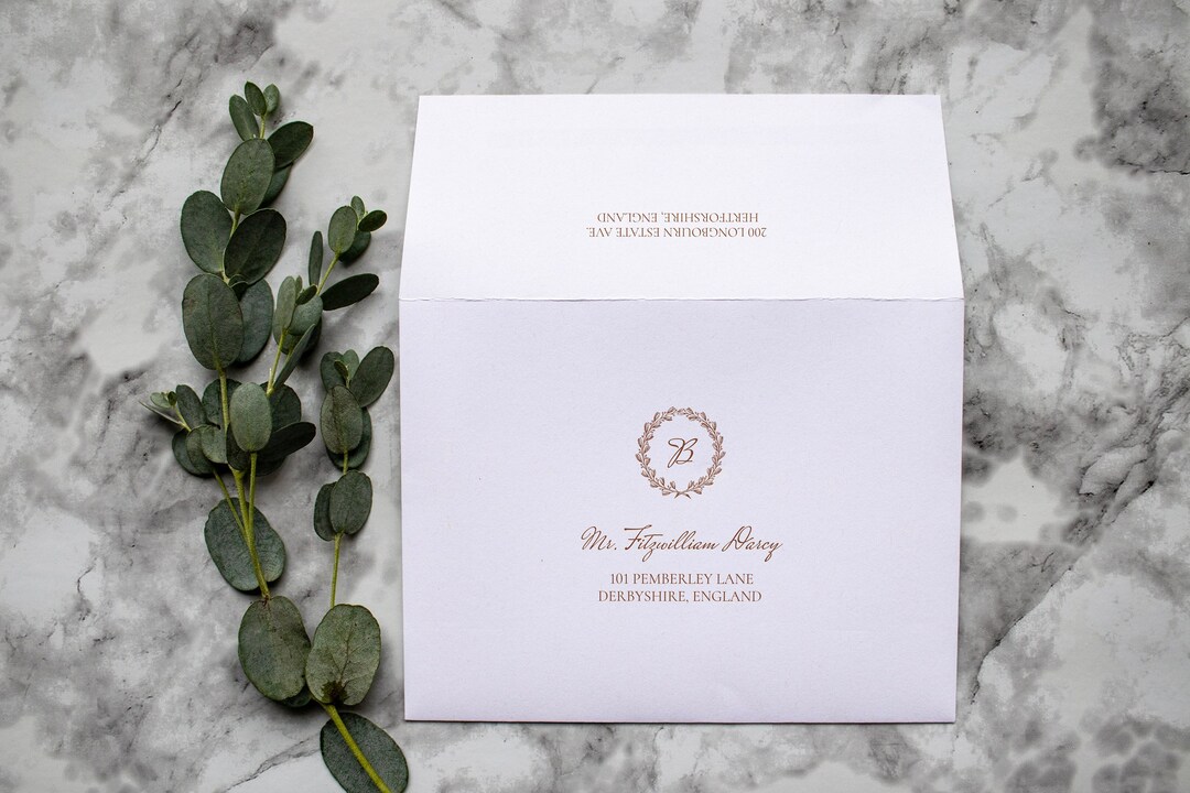 Wedding Envelope Template Set for Invitation and RSVP Card Editable ...