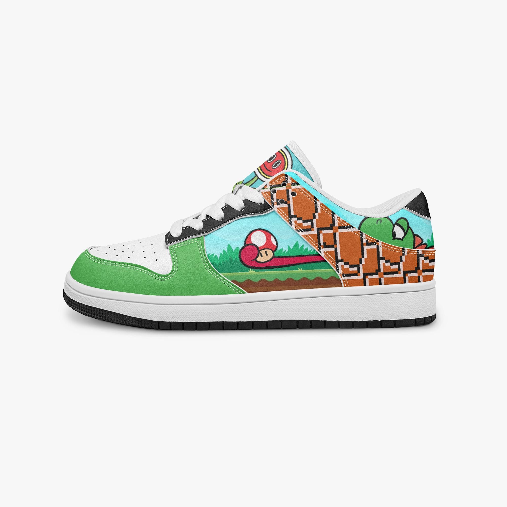 Retro Game Leather Sneakers, Nintendo Game Shoes, Unisex Vintage Game ...