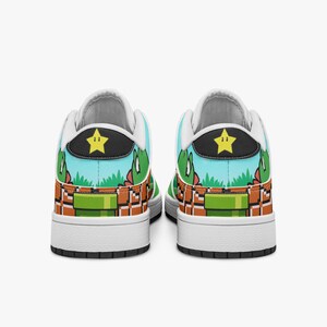Retro Game Leather Sneakers, Nintendo Game Shoes, Unisex Vintage Game ...