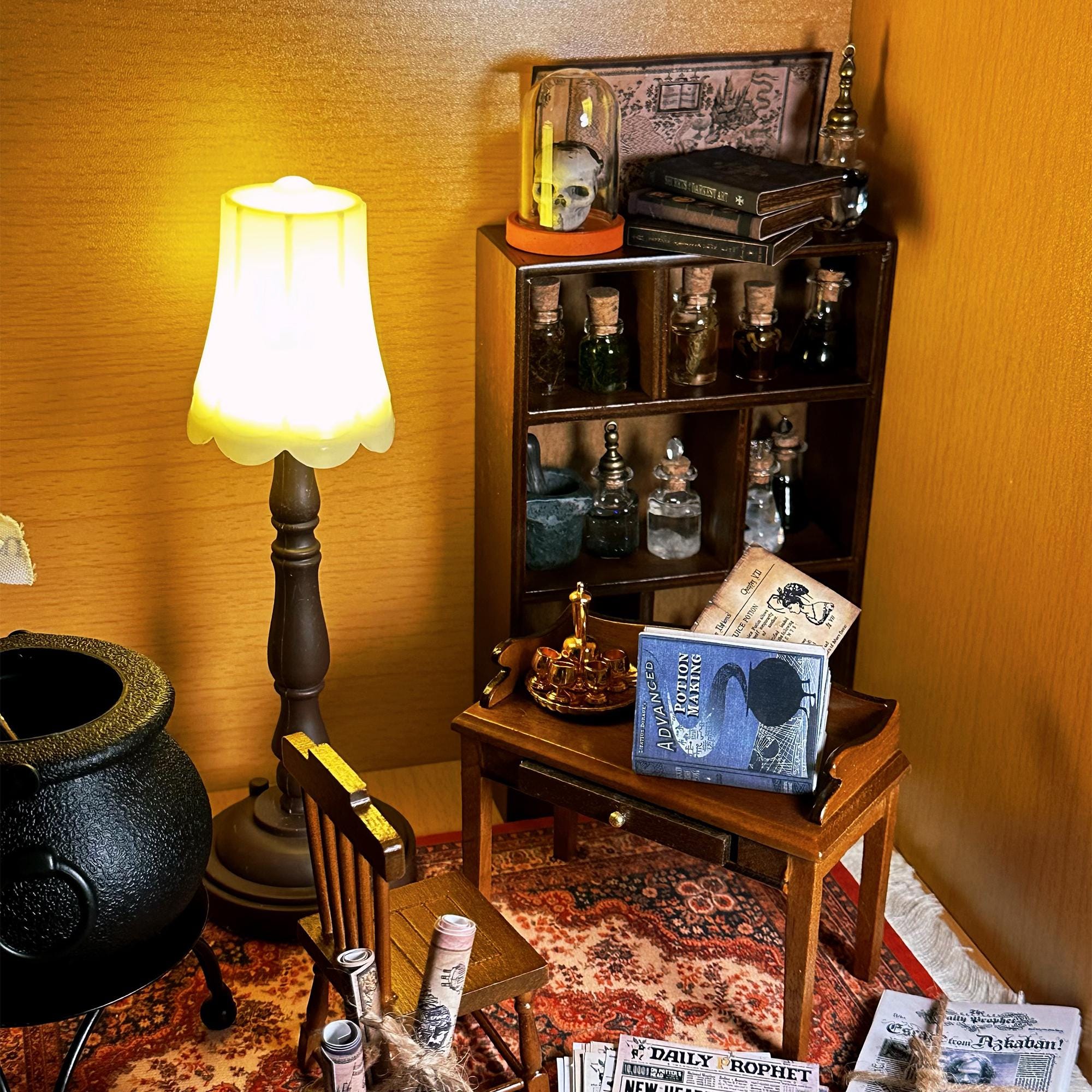 Dollhouse Medieval Apothecary Cabinet – Wizard’s Storage for Potions ...