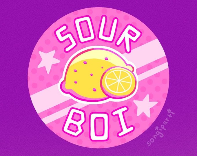 Stay Sour Lemon Sticker, Cute Lemon Design, Playful Citrus Art, Sour ...