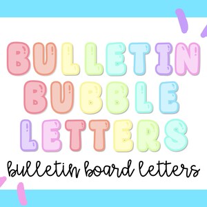 Bubbly Rainbow Bulletin Board Letters - Etsy