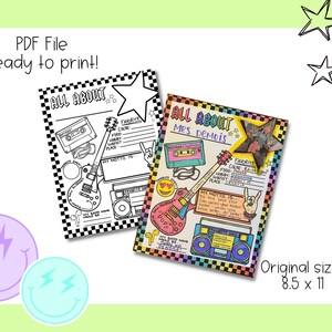 Rock and Rainbow - All About Me Poster - Etsy