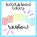 Bubbly Rainbow Bulletin Board Letters - Etsy