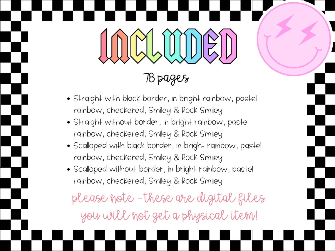 Rock and Rainbow Bulletin Board Borders - Etsy