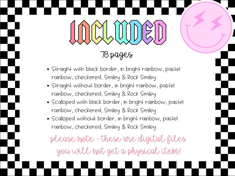 Rock and Rainbow Bulletin Board Borders - Etsy