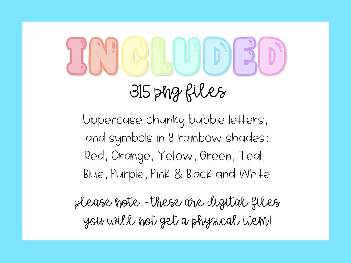 Bubbly Rainbow Bulletin Board Letters - Etsy