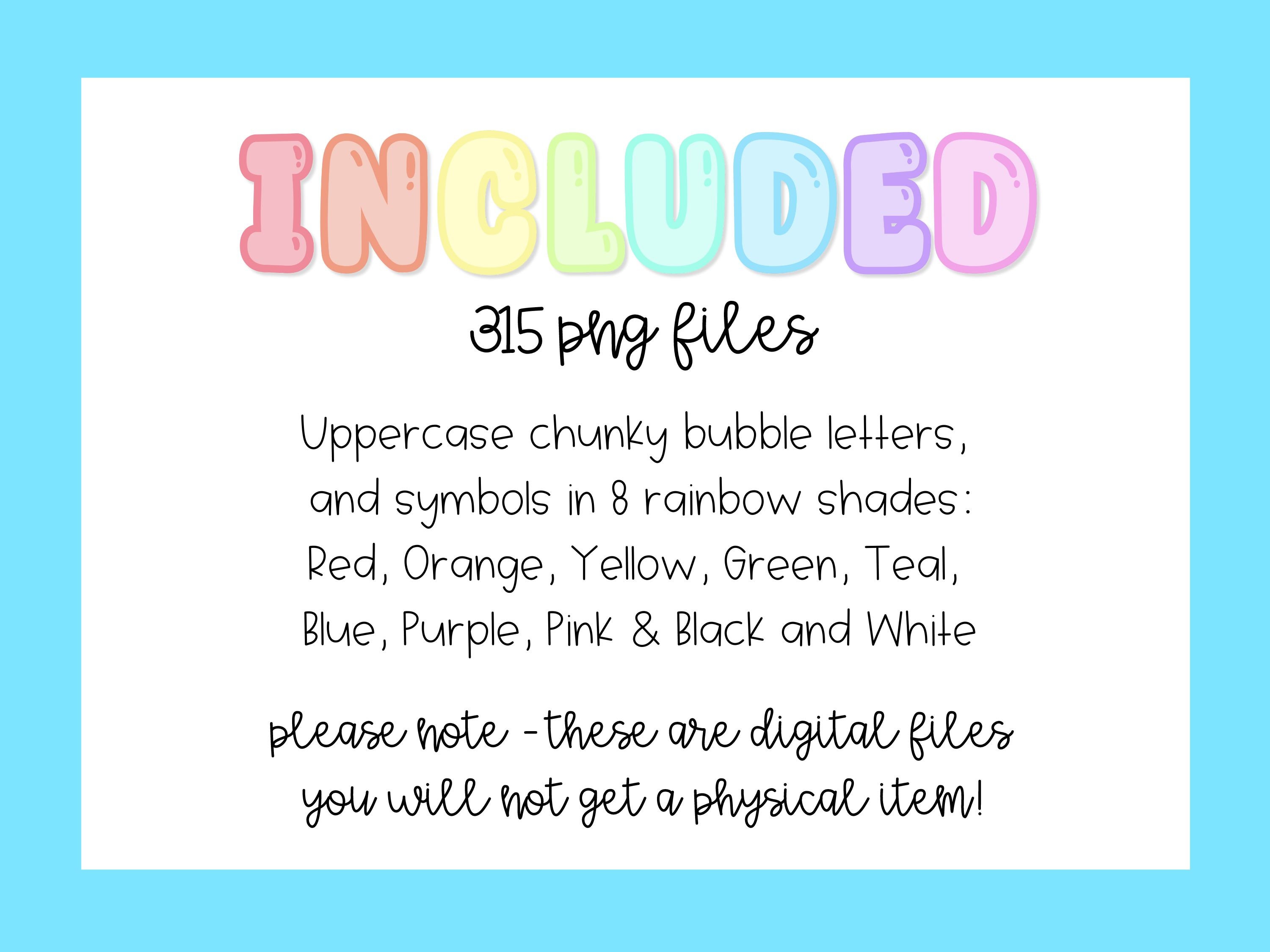 Bubbly Rainbow Bulletin Board Letters - Etsy