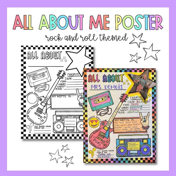 All About Me Poster - Etsy