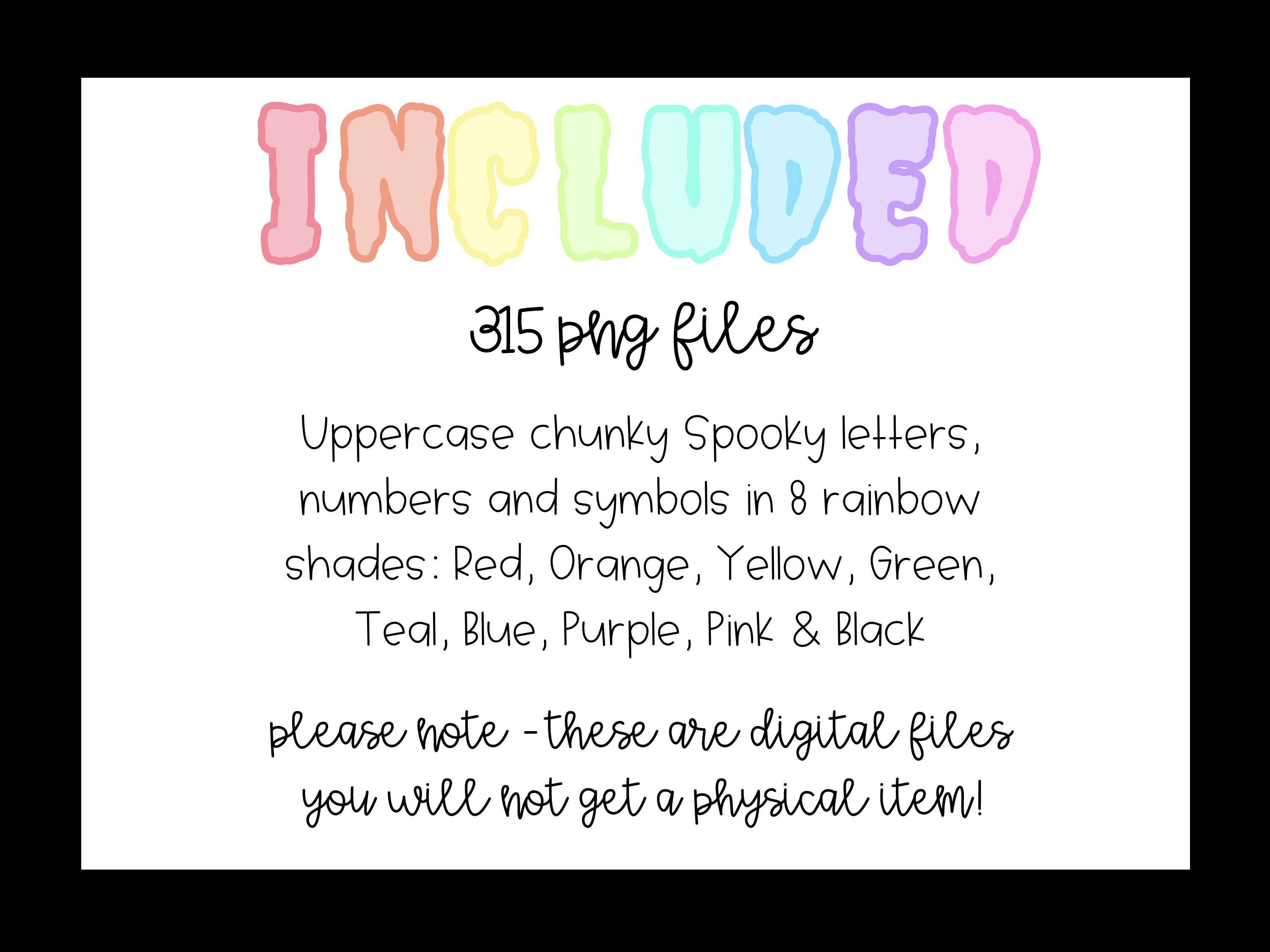 Spooky Rainbow Bulletin Board Letters - Etsy