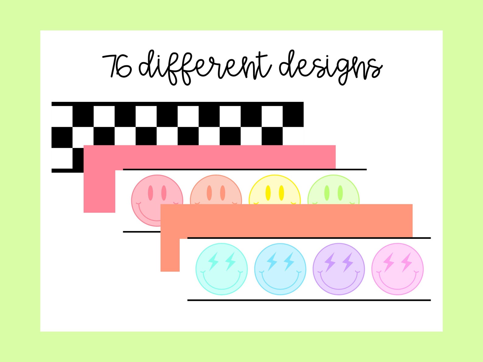 Rock and Rainbow Bulletin Board Borders - Etsy