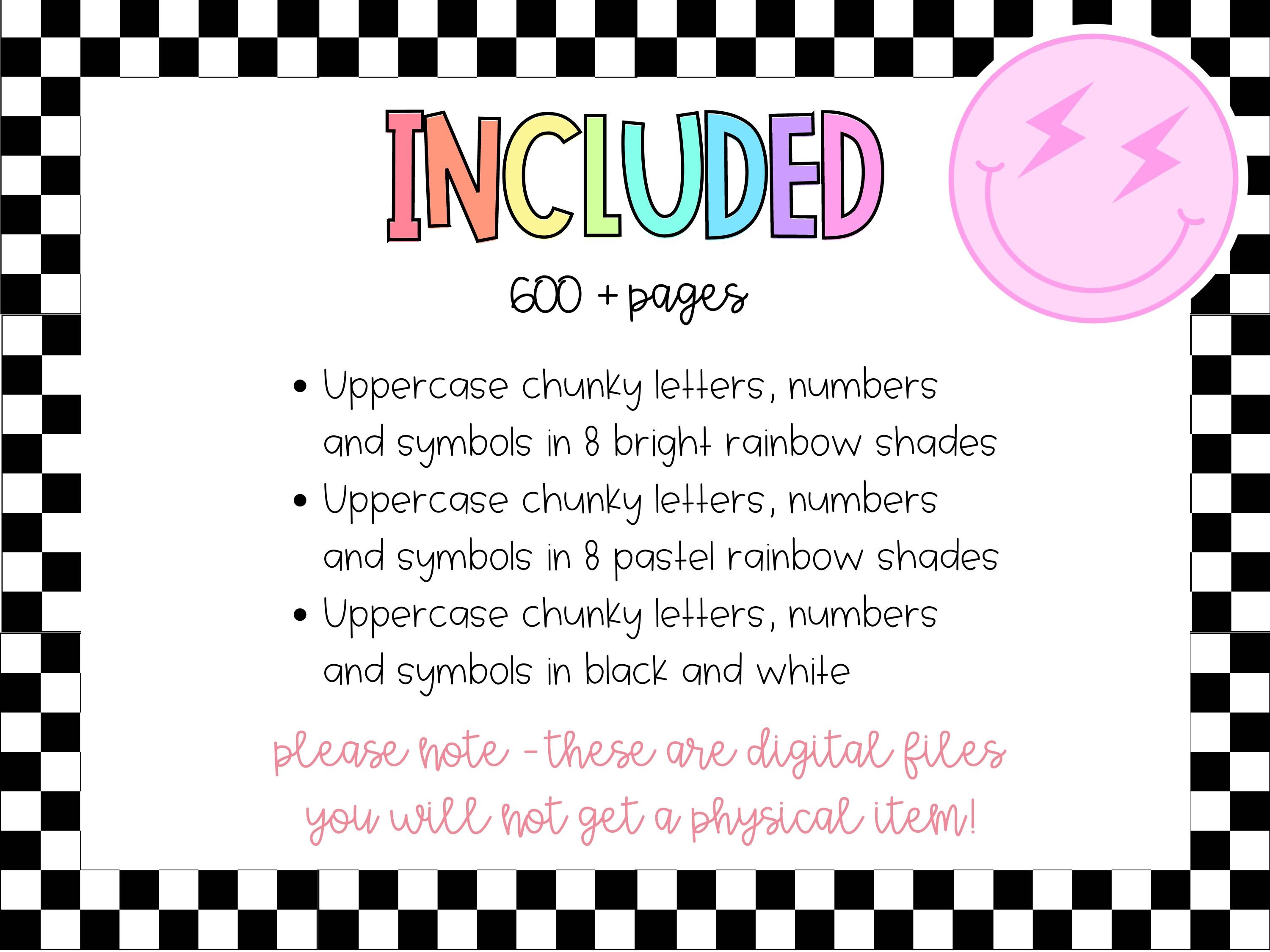 Rock and Rainbow Bulletin Board Letters - Etsy