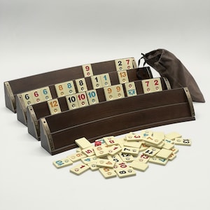 Personalized Wooden Oval Rummikub Set, Rummy Cube Game Oval Shaped ...