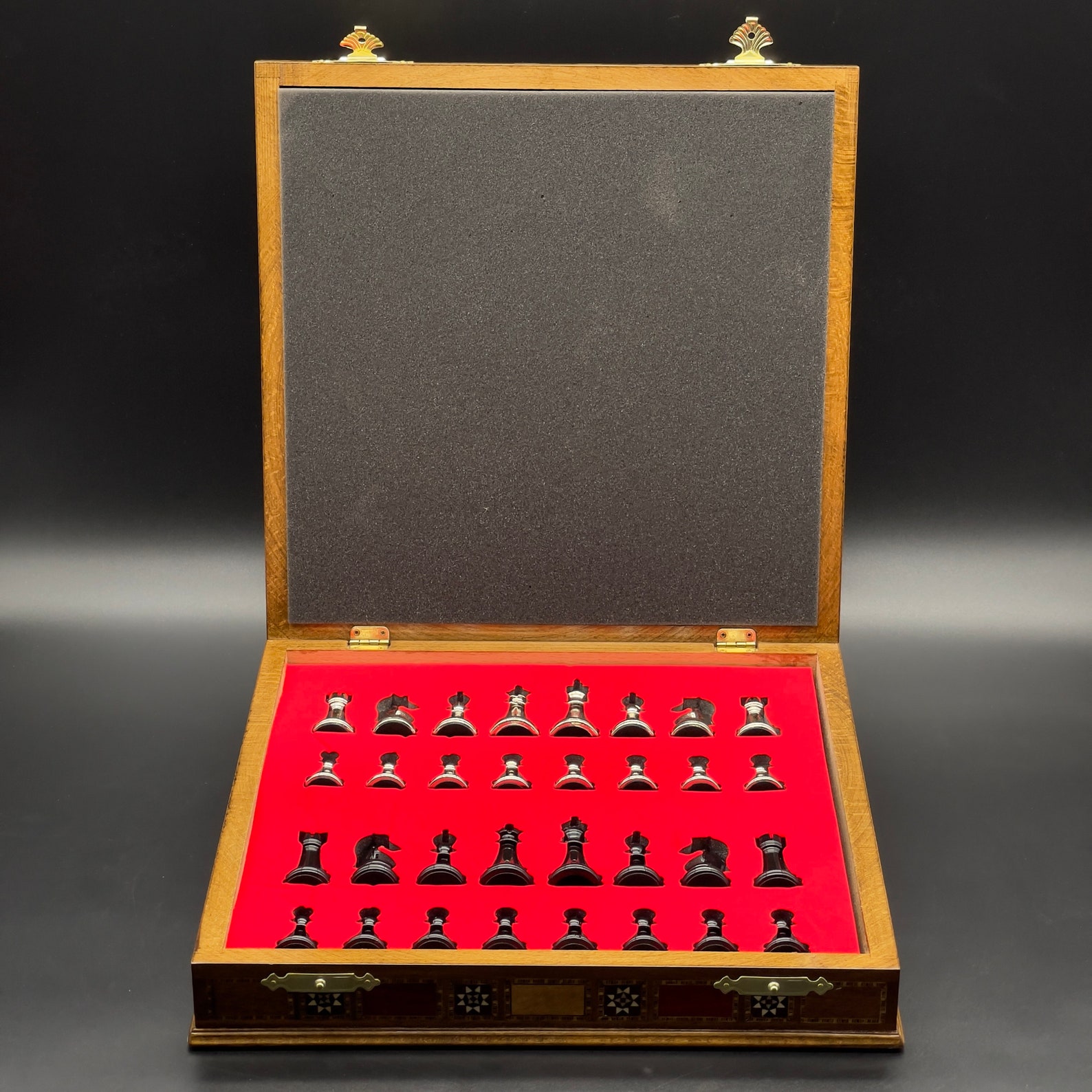 15 Luxury Chess Set, Personalized Wooden Chess Board With Storage Metal ...