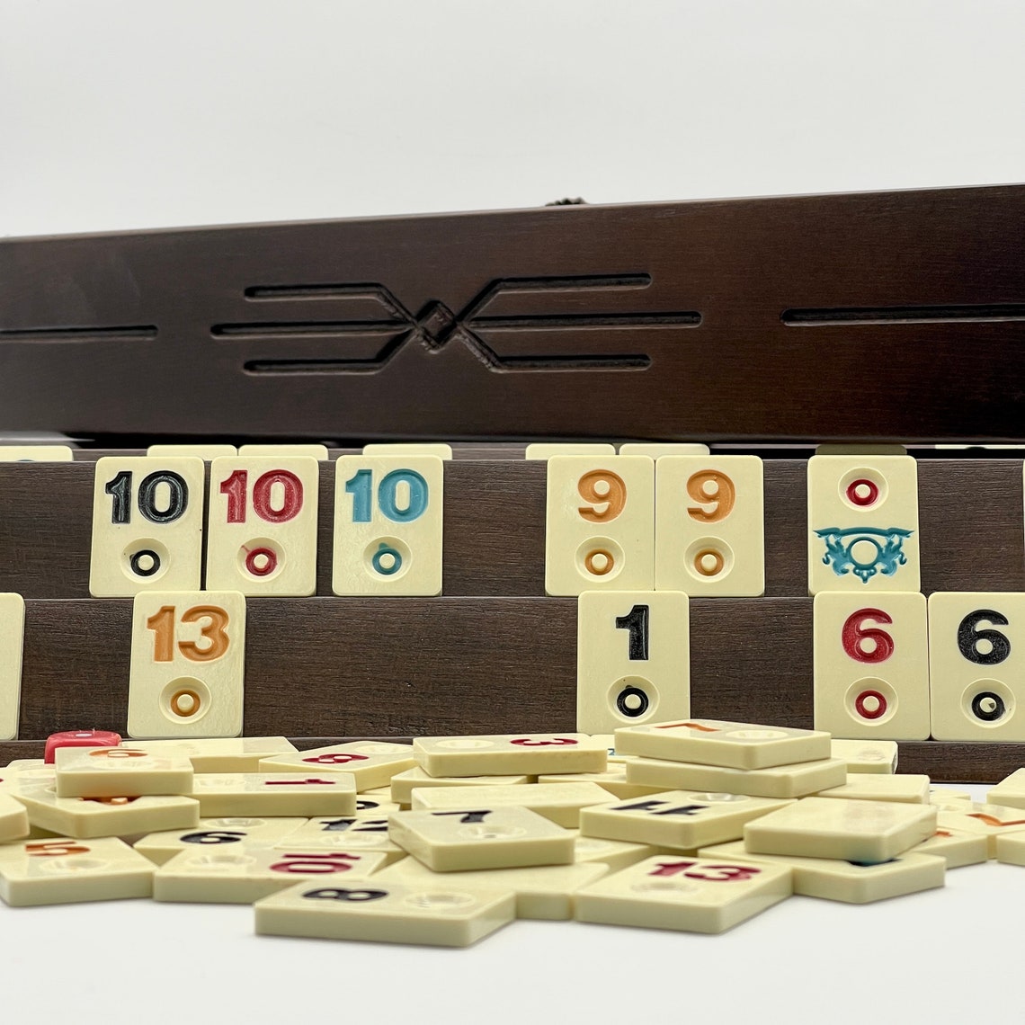 Personalized Wooden Oval Rummikub Set, Rummy Cube Game Oval Shaped ...