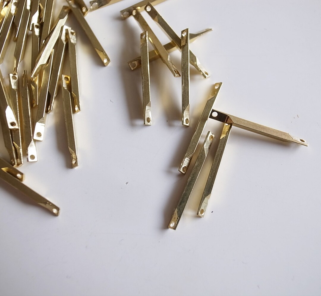 14.4g 50 Pieces of Vintage Raw Brass Connector Bar Link 20x1.5mm - Etsy