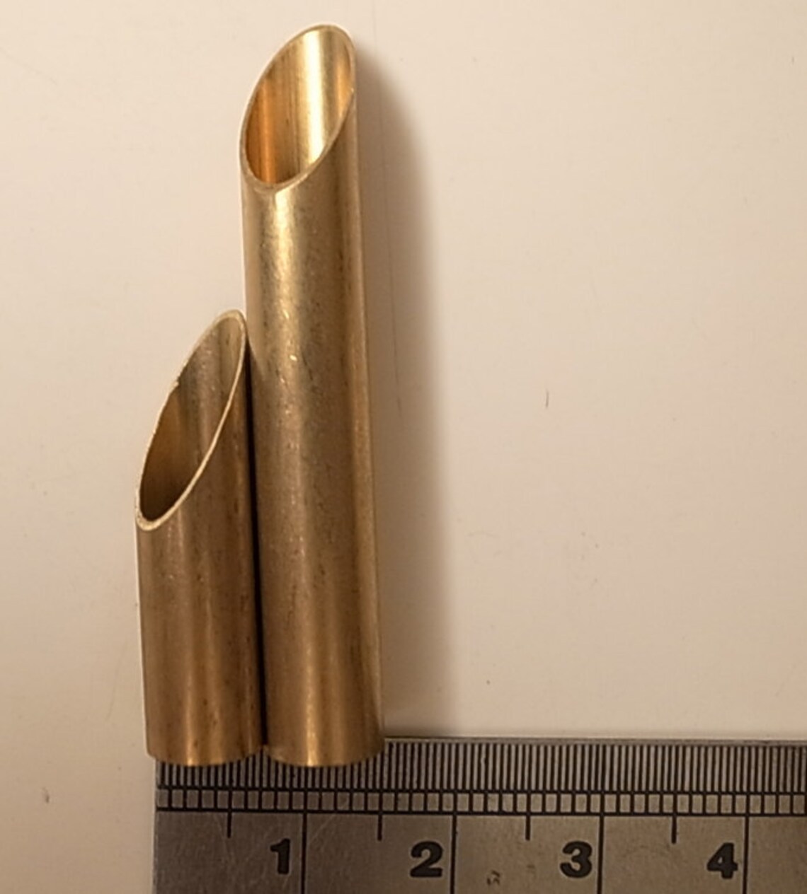 10 Pieces of Vintage Brass Tube Cylinder Shape With Diagonal Cut Rod ...