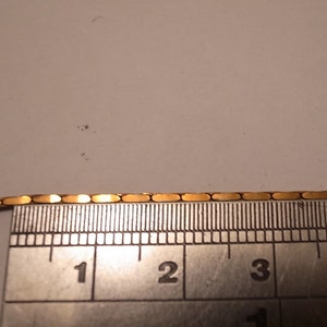 5 Feet Vintage Raw Brass Snake Chain Box Rectangular Shape Thin 1mm ...