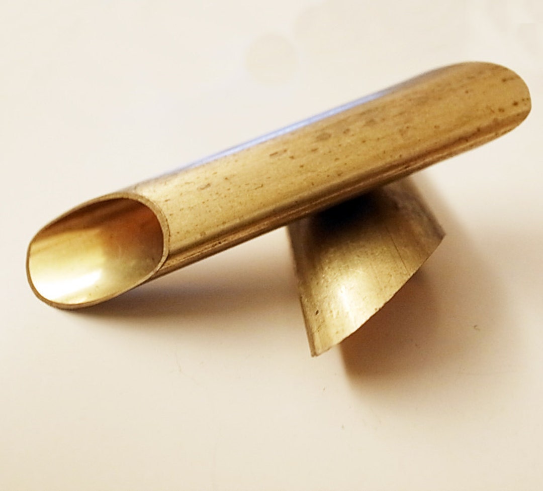 2 Large Piece of Vintage Oval Thick Brass Tube Round Shape Oversize ...