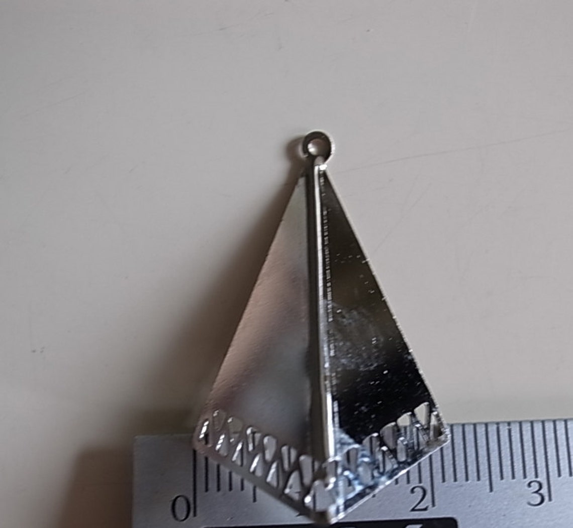 10 Pcs Bent Triangle Charm With Little Triangle Holes 22 X 34mm in ...