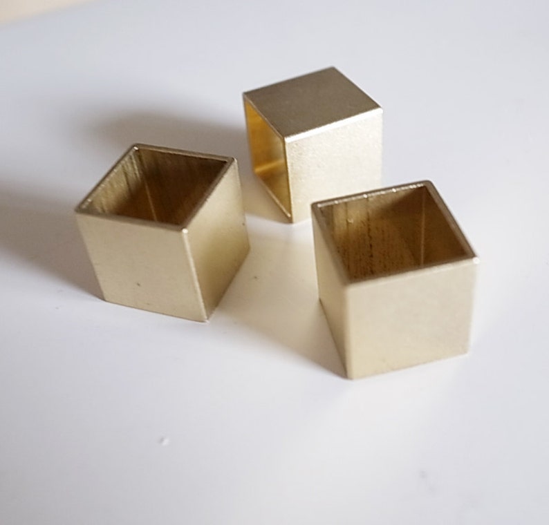 15 Pieces of Vintage Cut Raw Brass Tube Cubic Square Shape - Etsy