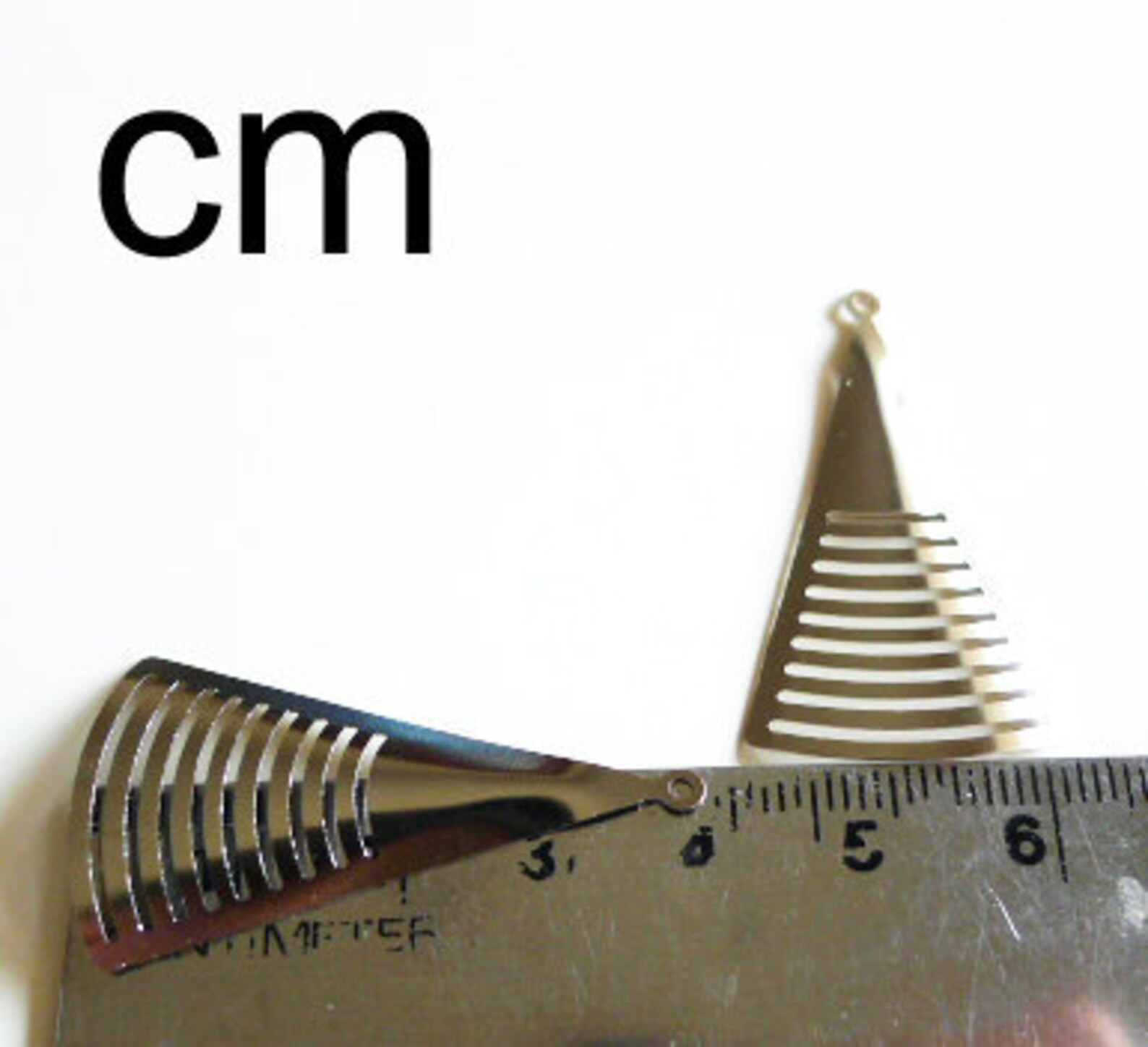 10 Pcs Triangle Drop With Curve 38 X 20 Mm Long Fan Shape in - Etsy