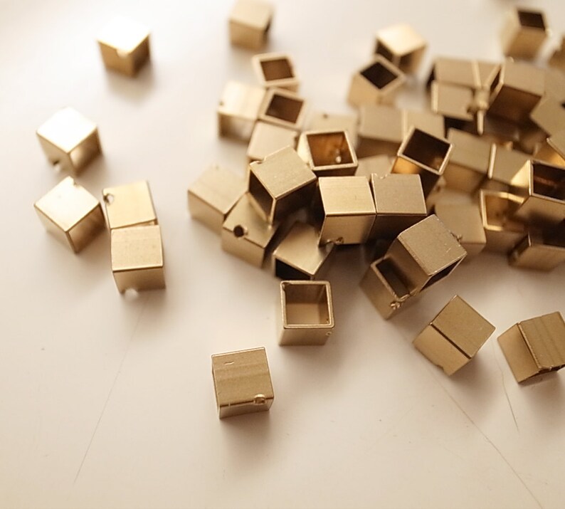 30 Pieces of Newly Made Cut Raw Brass Tube Cubic Shape Bead - Etsy