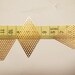 20 Raw Brass Die Cut Charm in DIAMOND Holes Mesh 37mm Each Side Rhombus ...