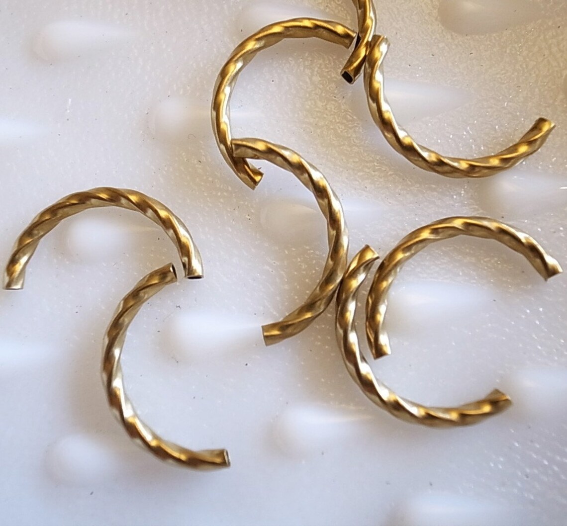 8 Pieces of Vintage Old Stock Cut Raw Brass Tube Swirl Texture - Etsy