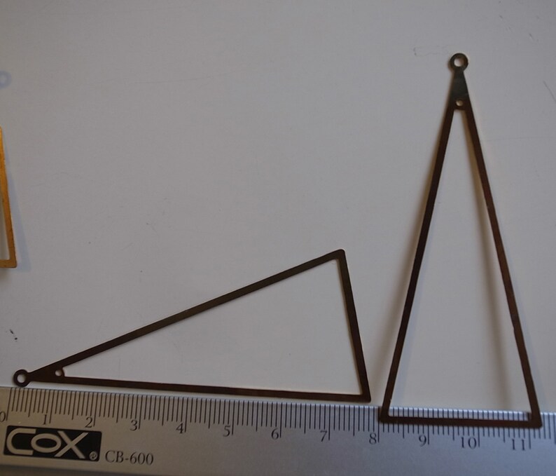 10 Pcs Newly Made Brass Triangle Frame Outline Die Cut - Etsy