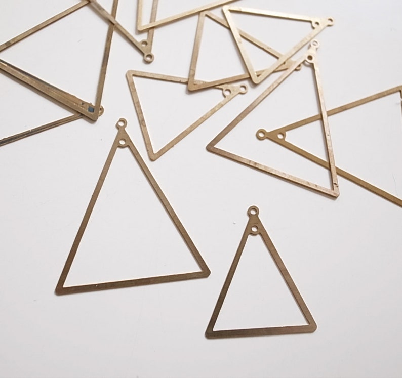 50 SETS Brass Triangle Inside Triangle Die Cut Stamping Charm - Etsy