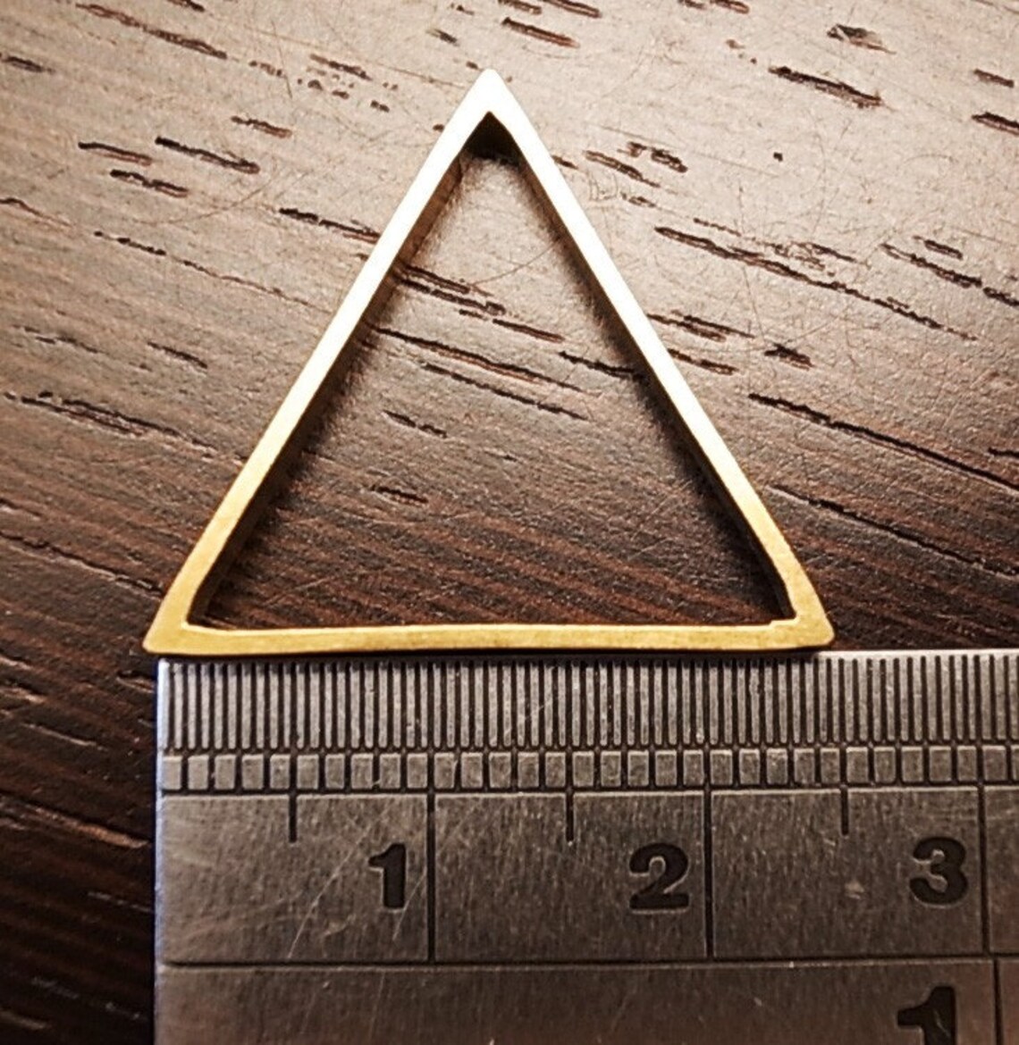 10 Pieces of Cut Raw Brass Tube Outline Charm in Triangle - Etsy