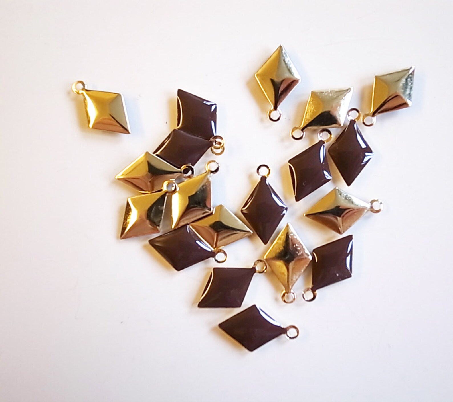 50 Pcs of Diamond Shape Hand Cast Poly Resin Drop in Brown on - Etsy