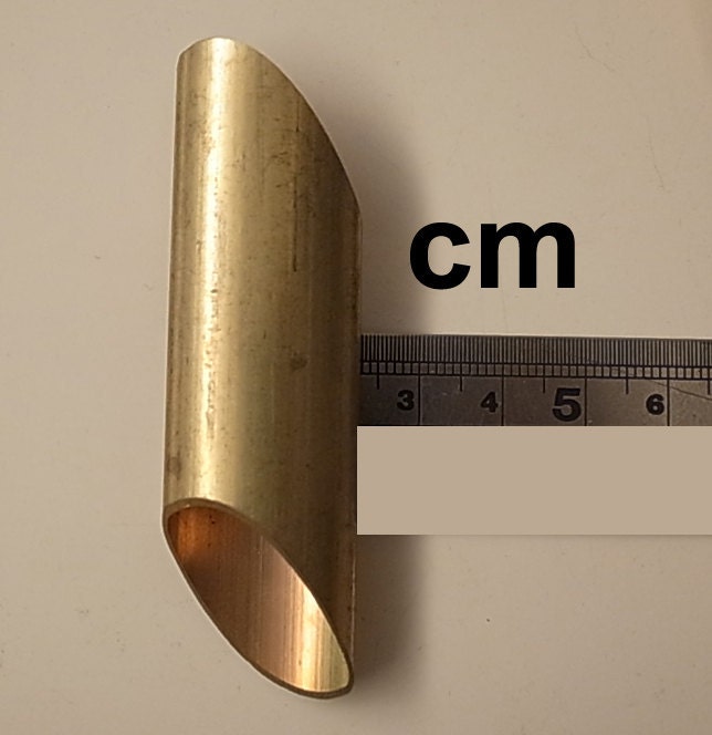 2 Large Piece of Vintage Oval Thick Brass Tube Round Shape - Etsy