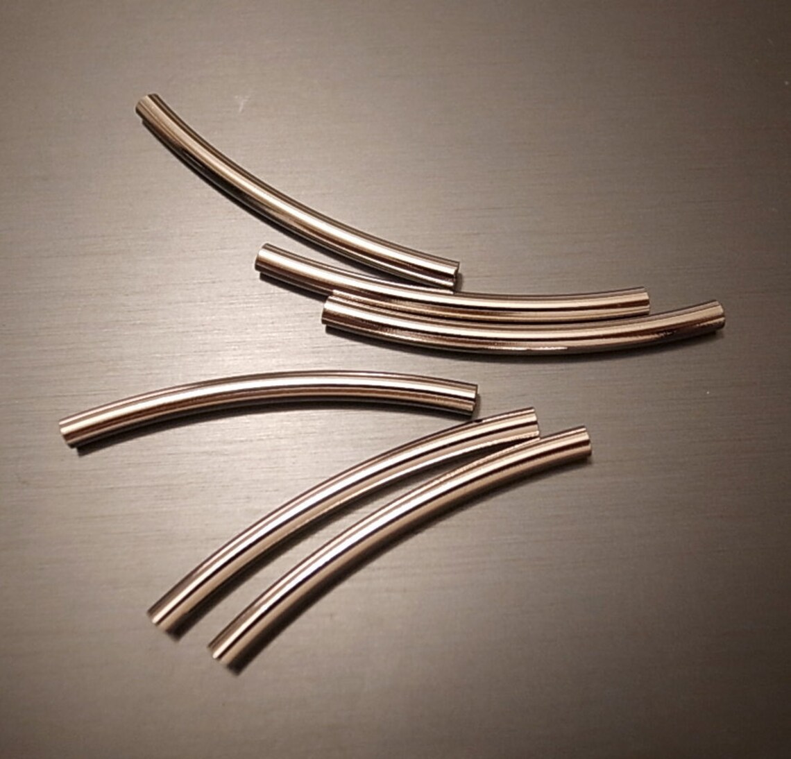 12 Pieces of Cut Raw Brass Curve Tube 3x40 Mm With New Plating - Etsy