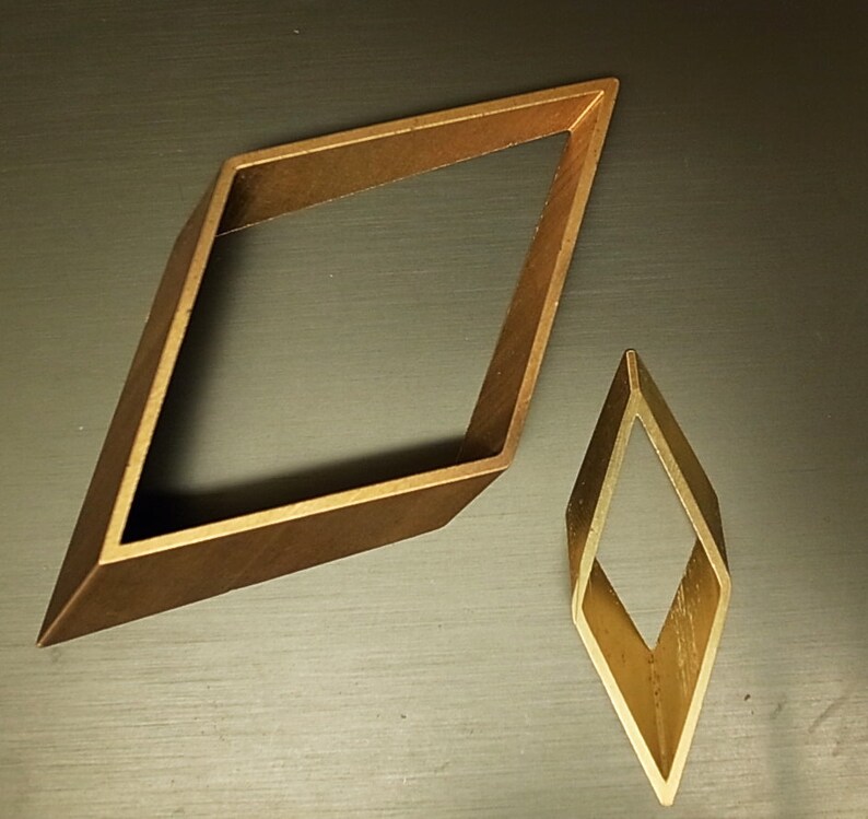 2 Large Rhombus Charm Heavy Large 90 X 45 X 3mm - Etsy