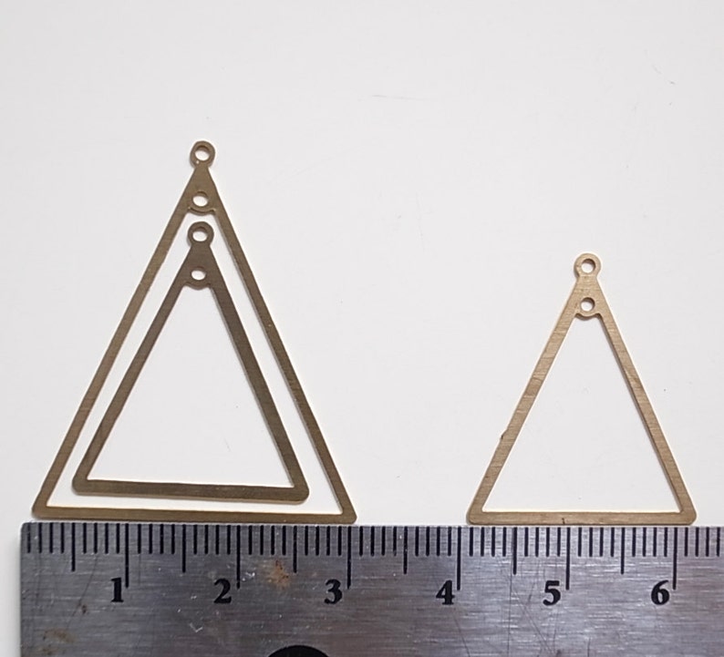 50 SETS Brass Triangle Inside Triangle Die Cut Stamping Charm - Etsy