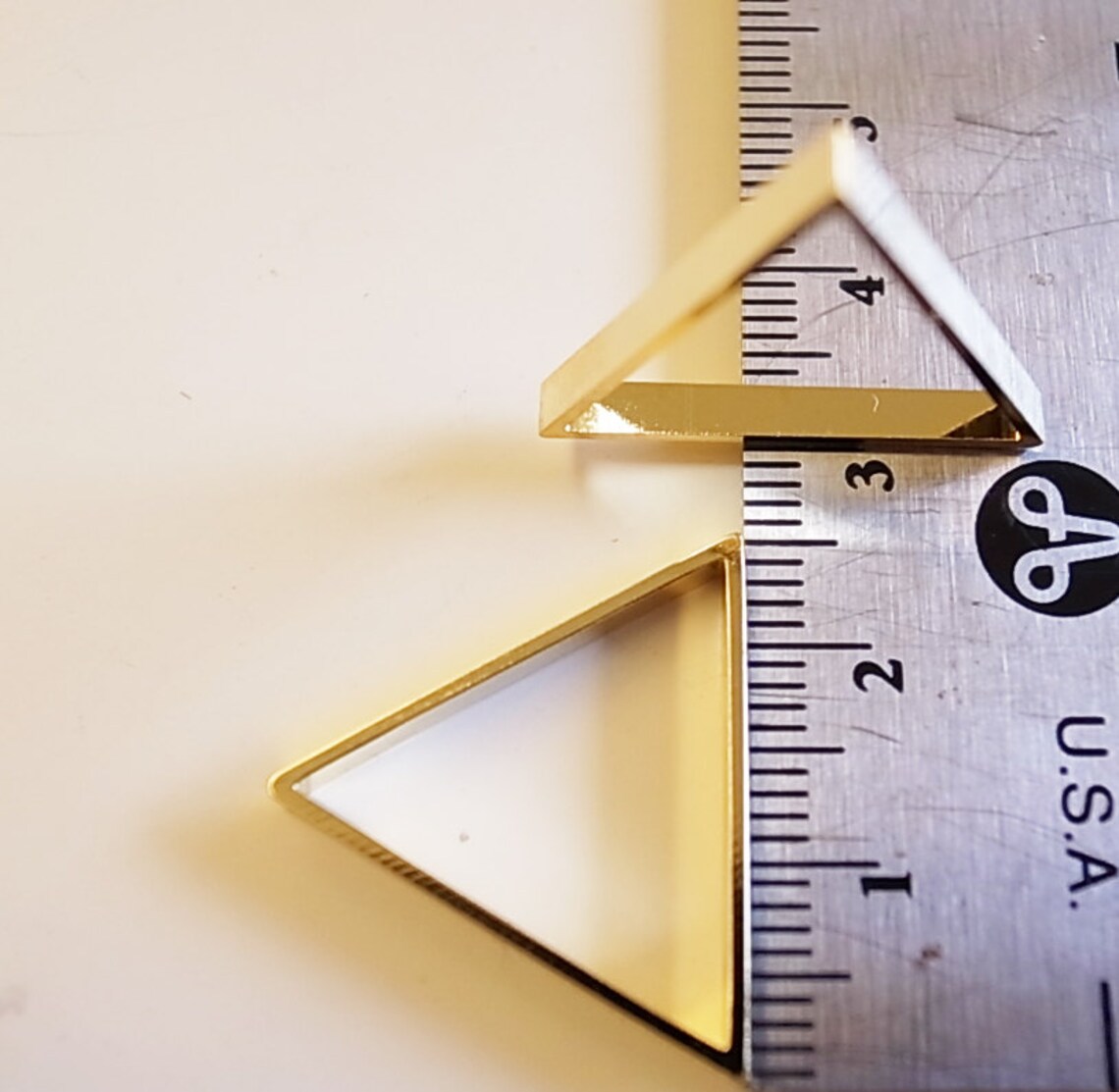 10 Pieces of Cut Raw Brass Tube Outline Charm in Triangle - Etsy