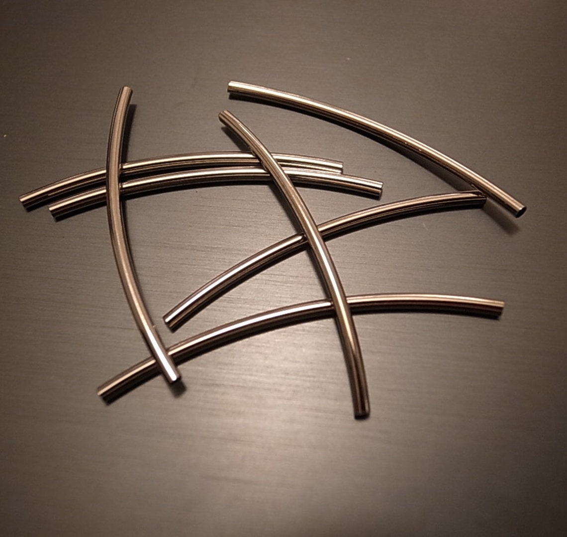 12 Pieces of Raw Brass Curve Tube 2 X 50 Mm Across With New - Etsy