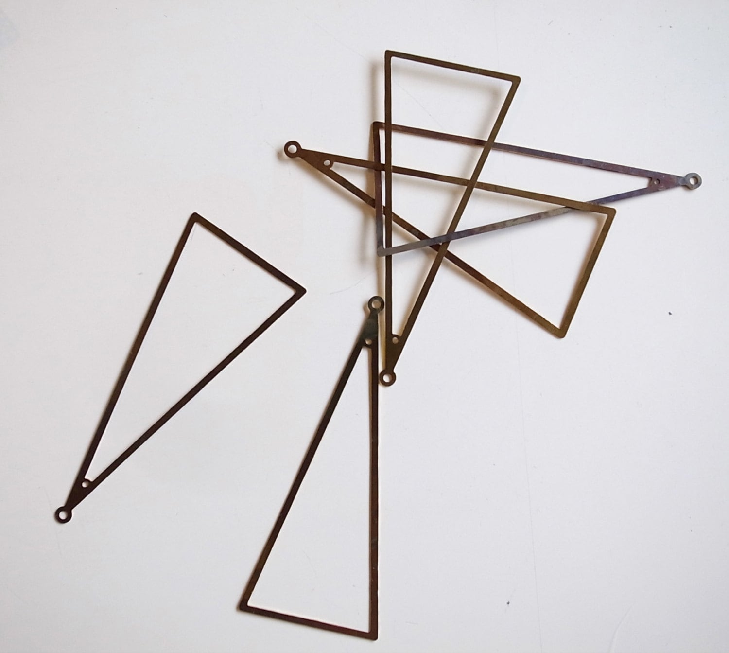 10 Pcs Newly Made Brass Triangle Frame Outline Die Cut - Etsy