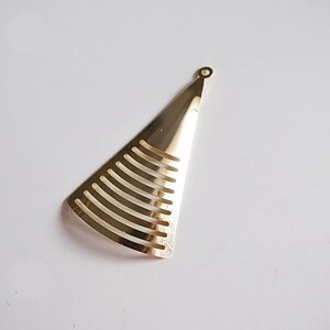 10 Pcs Triangle Drop With Curve 38 X 20 Mm Long Fan Shape in Gold Color ...
