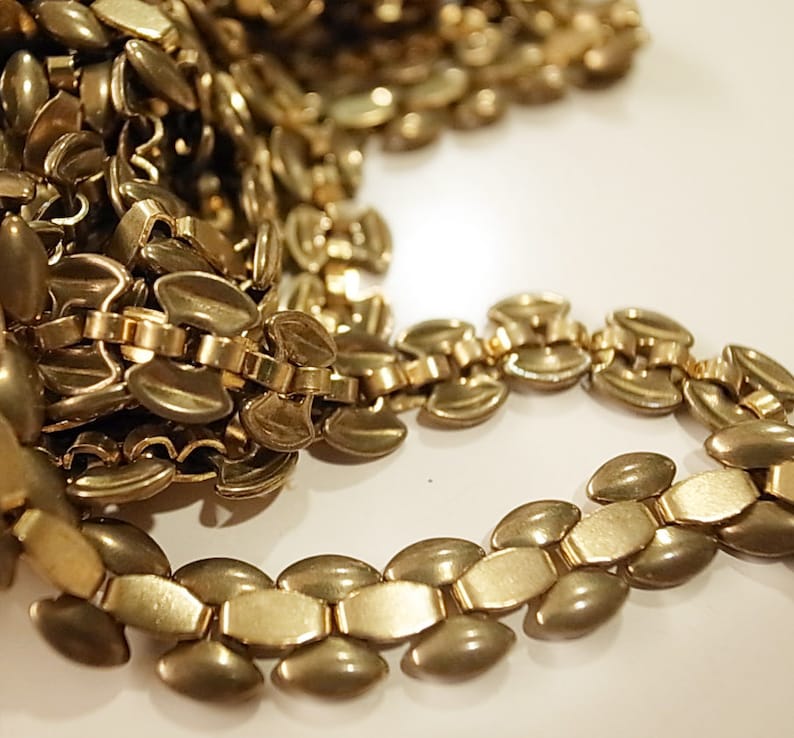 3 Feet Vintage Raw Brass WATCH Snake Chain Rare Style About - Etsy