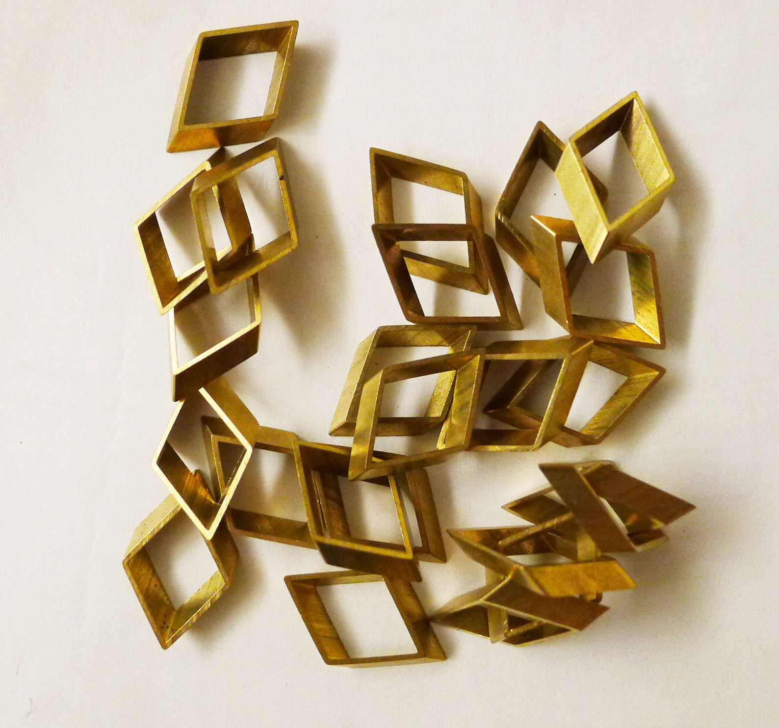 20 Pieces of Vintage Cut Raw Brass Tube Outline Charm in - Etsy