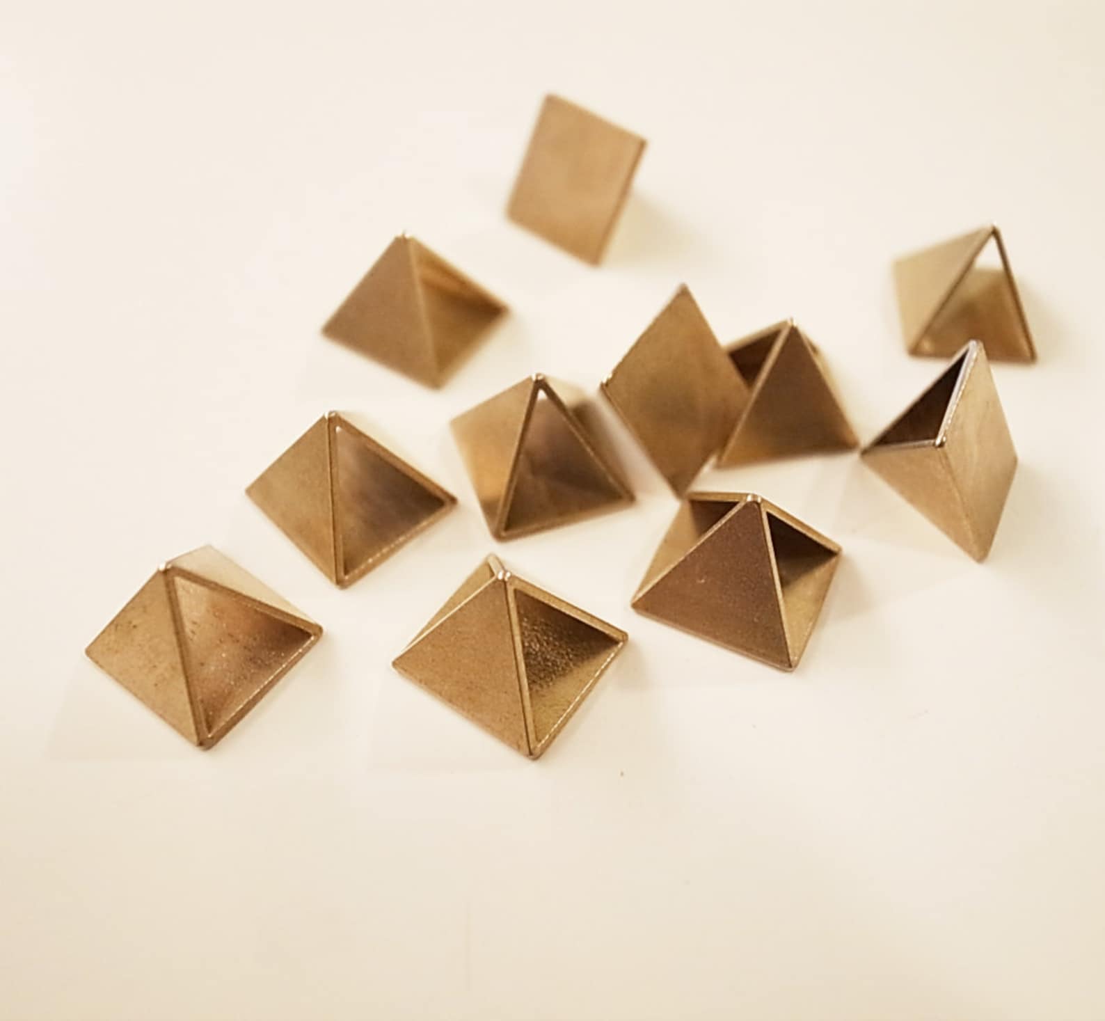 3 Pieces of Newly Cut Raw Brass Pyramid Charm 10 Mm Triangle - Etsy