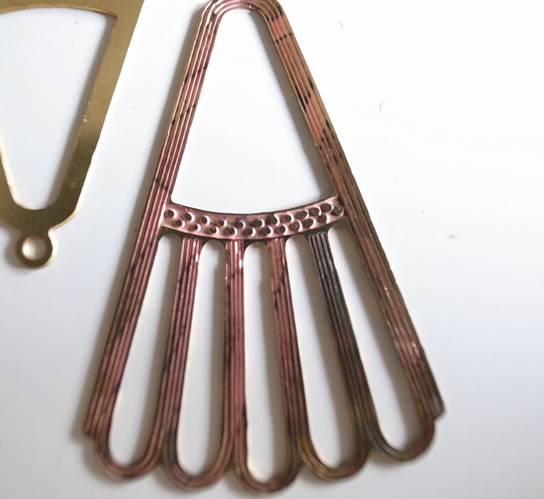 20 Die Cut Brass Charm Fan Shape 32 X 21mm Charm - Etsy