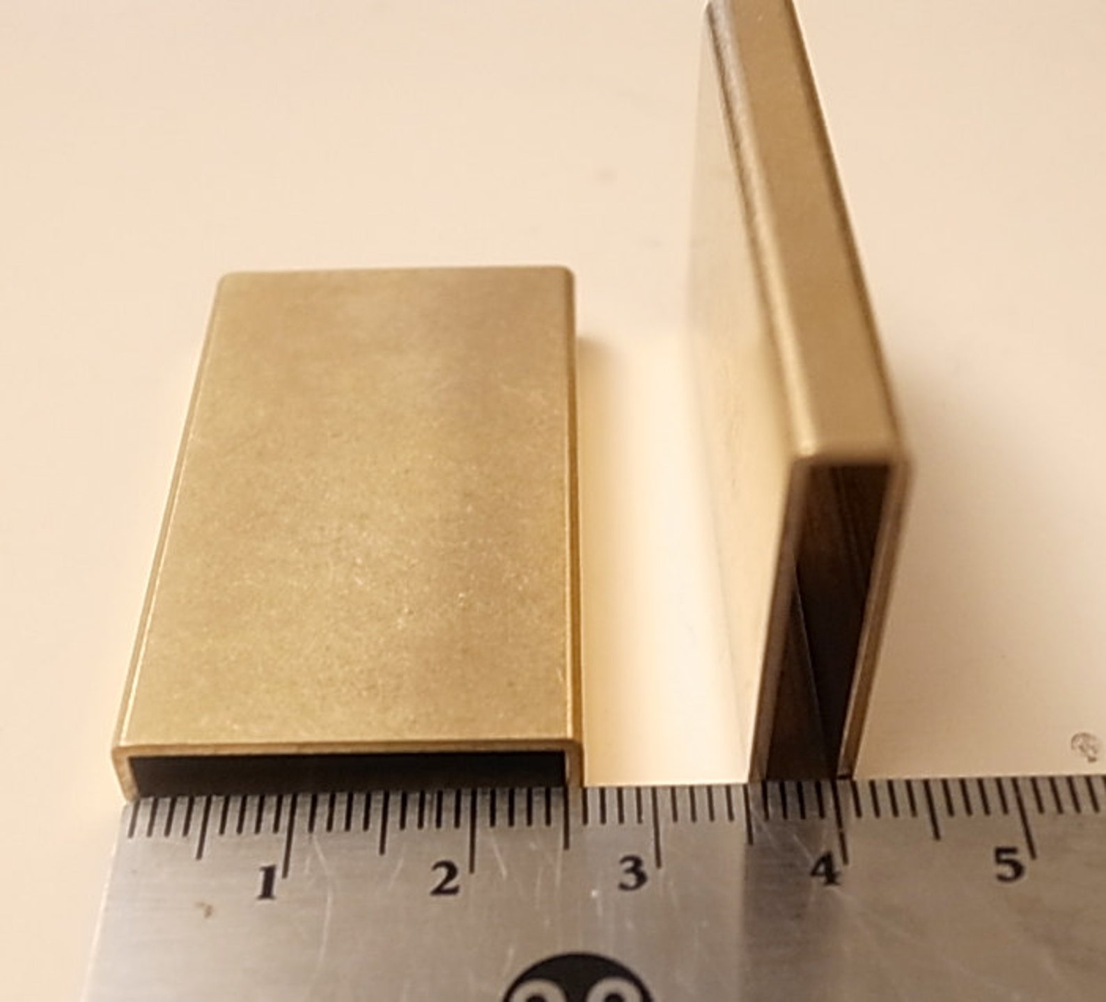 2 Pieces of New Cut Thick Raw Brass Tube Charm in Rectangular | Etsy