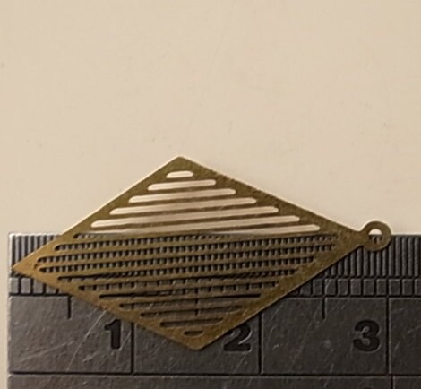 25 Newly Made Raw Brass Die Cut Metal Geometric Pop Art Charm in ...